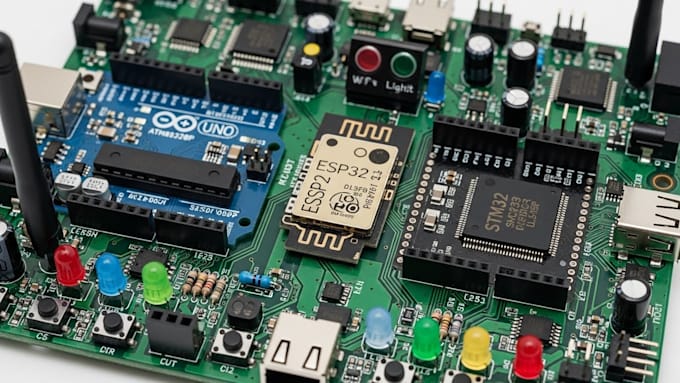 Create iot pcb using arduino , esp32 and stm32 controller by ...