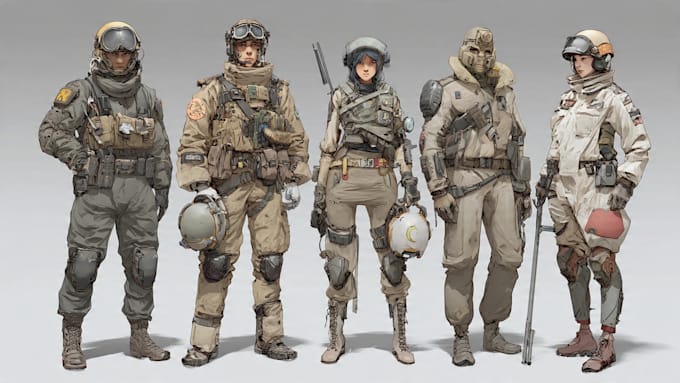 Draw detailed military characters for you by Dominiompson | Fiverr