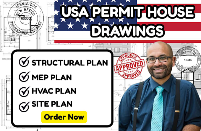 Building permit set permit ready,full blueprint mep city permit drawing ...