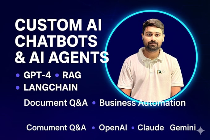 Build custom ai chatbots, rag systems, and llm ai agents by Zeeshanafzal799 | Fiverr