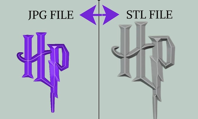 Convert jpg png svg image to stl obj 3d model files ready for 3d ...