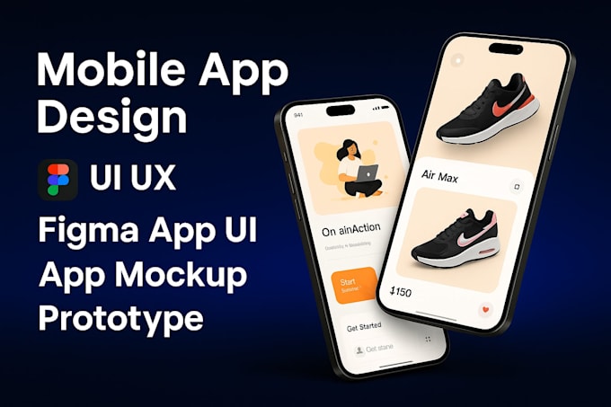 Create mobile app design ui ux figma app ui app mockup prototype by ...