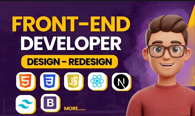 Build responsive front end website with react js, next js, tailwind css by Mkamir | Fiverr