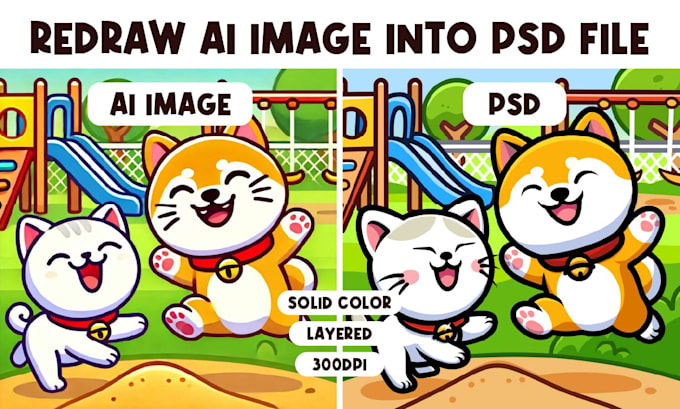 Redraw and refine your ai image into a psd file by Ajiwaluyo88 | Fiverr