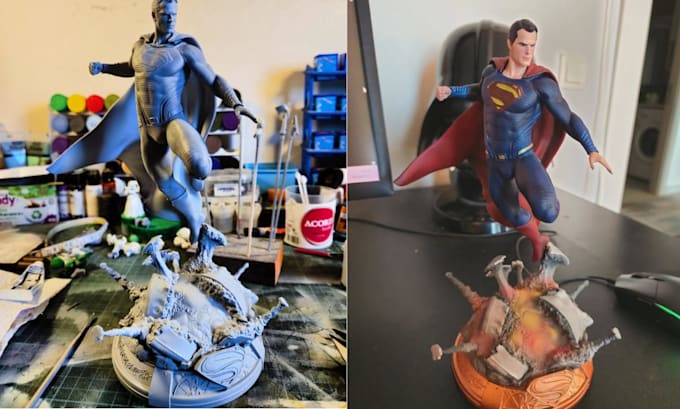 3d print and paint anime figure miniature bust statue action figure ...