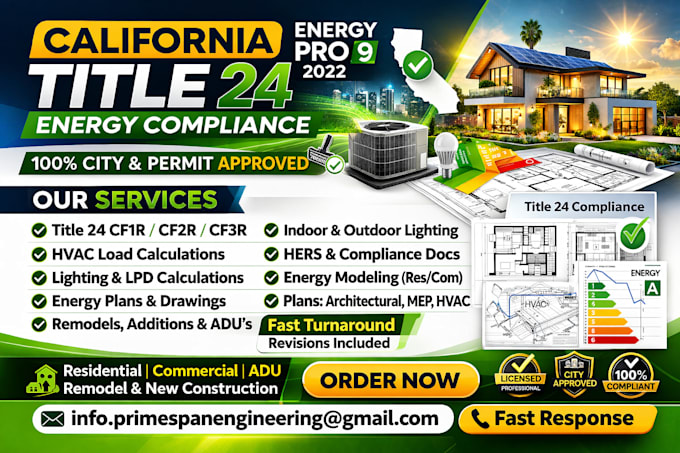 Lighting, hvac, permit plans, title 24 energy compliance by Citjohn ...