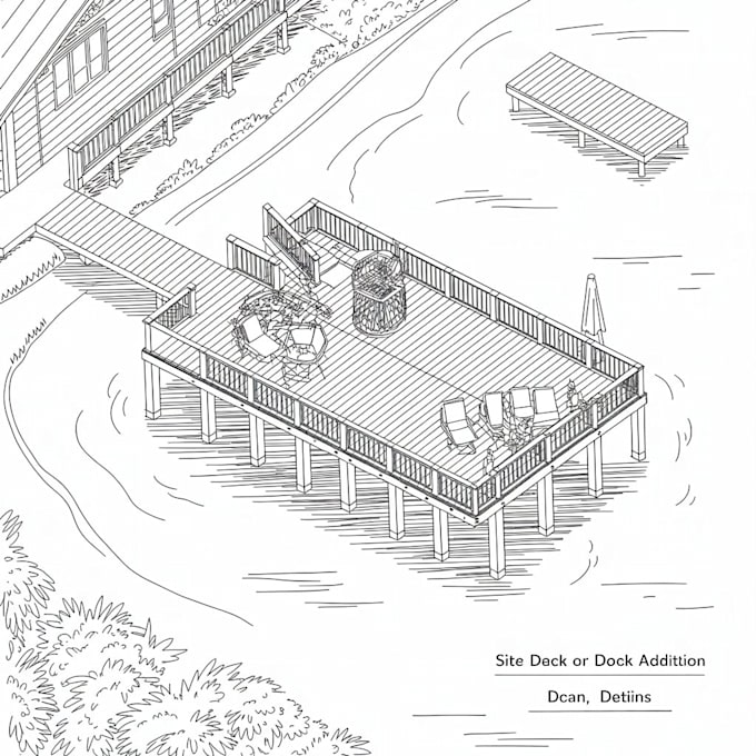 Design deck and dock addition drawings for permit approval by Engr ...