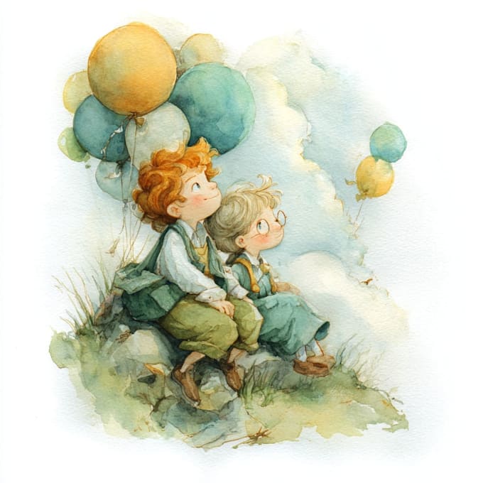 Children story book illustration watercolor by Kooxured | Fiverr