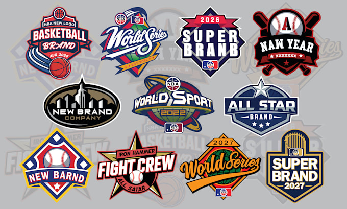 Design custom nba, mlb, world series nfl all star and parody logo for ...