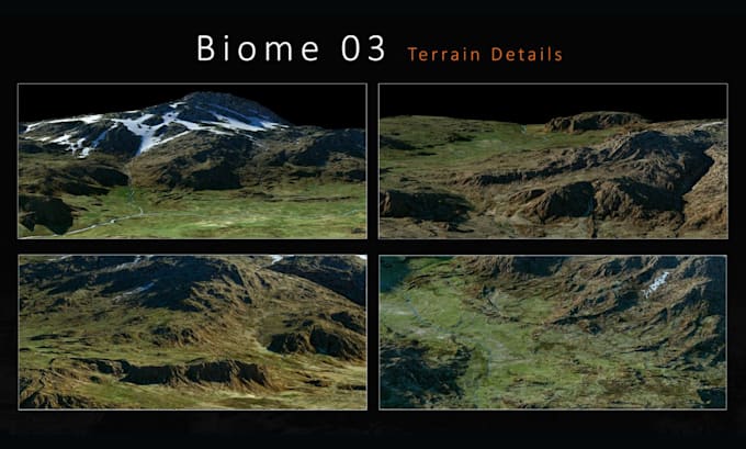 Model realistic 3d terrain landscape topography and game environment ...