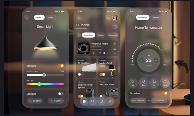 Glass figma ui design skeuomorphism ios 26 dashboard ui webapp uiux app ...