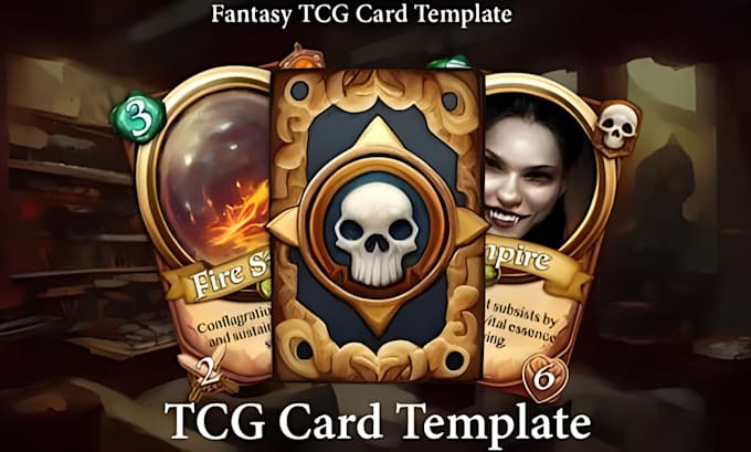 Design a professional tcg card template and layout system by ...