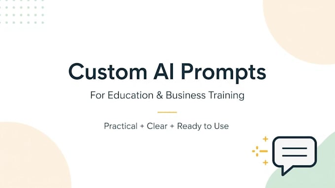 Custom ai prompts for education or business training by Mariana_esandi ...