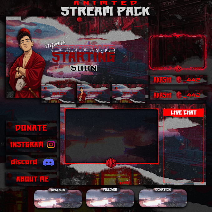 Design a professional starting soon screen for your stream by Aymane ...