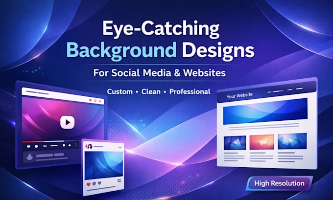 Design eye catching backgrounds for social media and website by ...