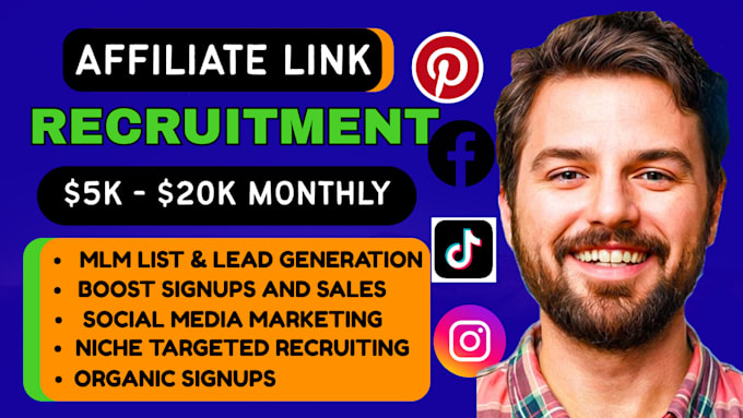 Do affiliate link recruitment, mlm leads referral affiliate program ...