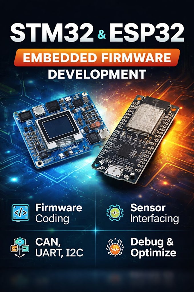 Develop stm32 and esp32 embedded systems firmware by Sanket702 | Fiverr