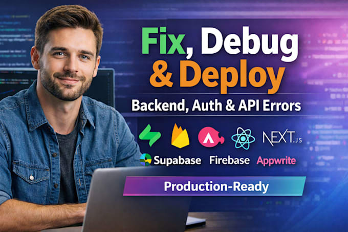 Fix, deploy and debug supabase firebase appwrite auth api next js ...