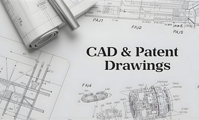Create 2d cad drawings, patent drawing, technical drawings and ...