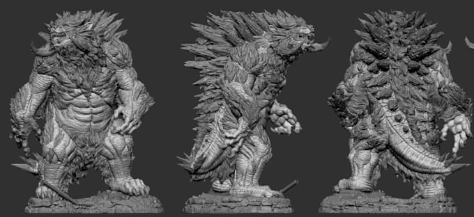 Design 3d creature,godzilla character,kaiju or giant monster,beasts or ...