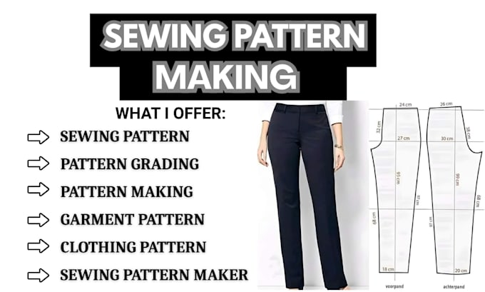 Do clothing sewing pattern making, grading and pdf converting for your ...