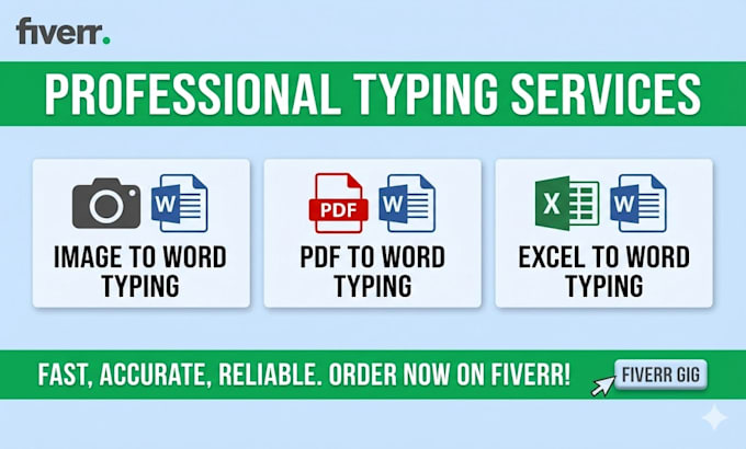 Convert image, pdf, and excel to editable ms word typing by ...