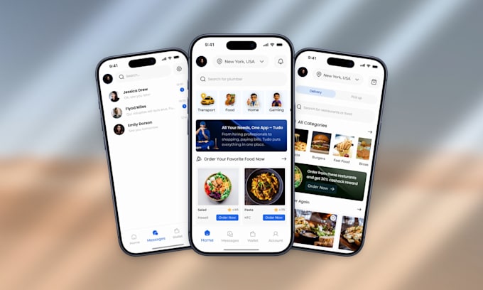 Design modern food ordering mobile app ui ux design by Uxmania01 | Fiverr