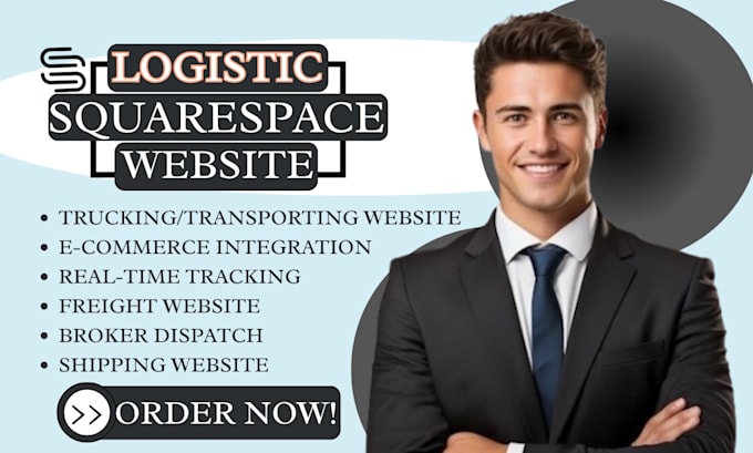 Design a professional squarespace logistics trucking or dispatch ...