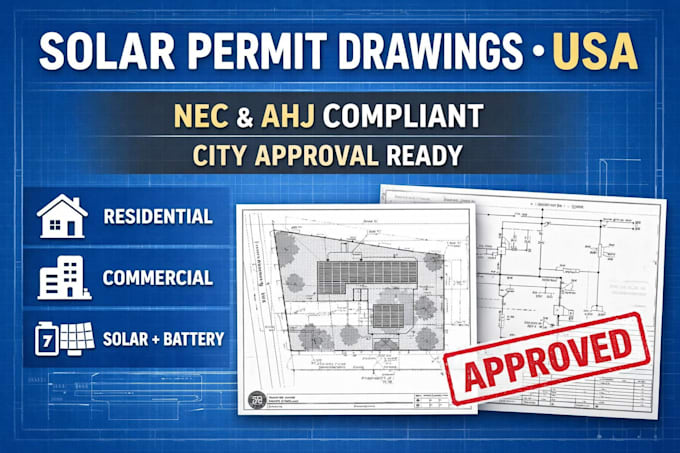 Create permit ready solar plan sets for usa city approval by Henry ...