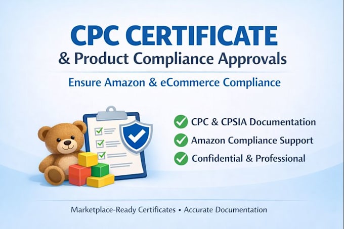 Help you get your cpc certificate and product compliance approval by ...