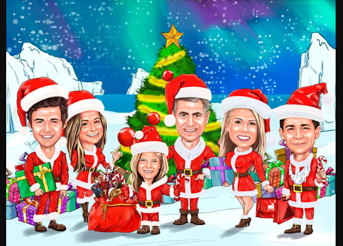 Create awesome bobblehead cartoon caricature for gift, christmas card ...