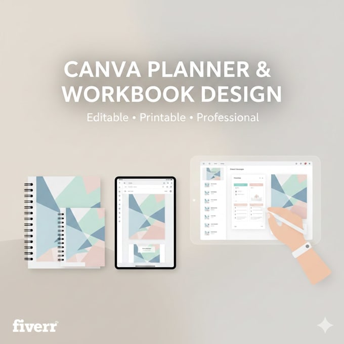 Design a printable planner or workbook in canva by Necko_a | Fiverr