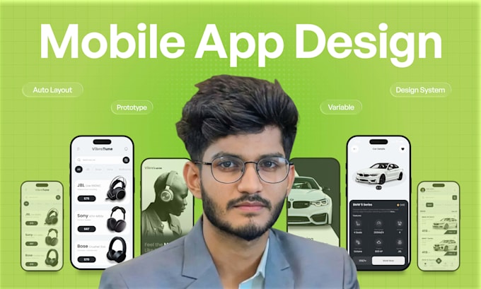 Create stunning mobile app ui ux designs in figma by Uiuxumme | Fiverr