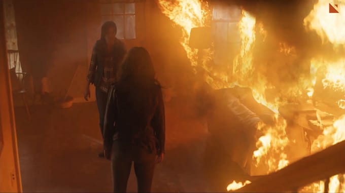 Realistic fire explosion, visual effect cgi animation cinematic effect ...