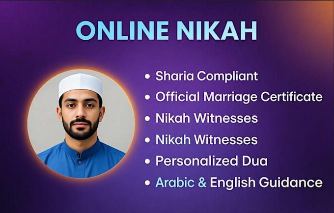 Be your online imam nikah dua witness imam wali for muslim marriage by ...