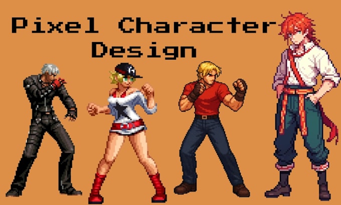 Create pixel art character design, animation pixel, pixel sprite sheet ...