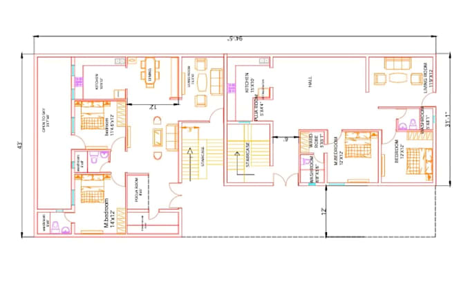 Design professional house plans by Naman_parjapat | Fiverr