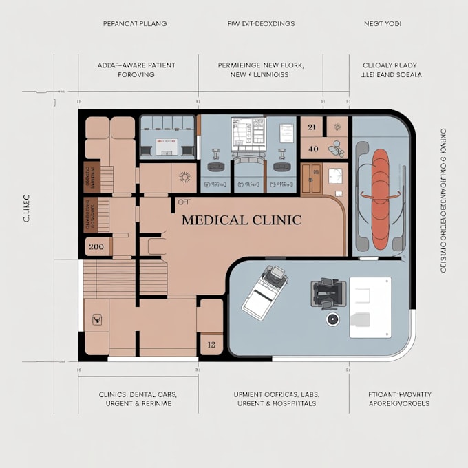 Design medical clinic, healthcare facility layout design permit ready ...