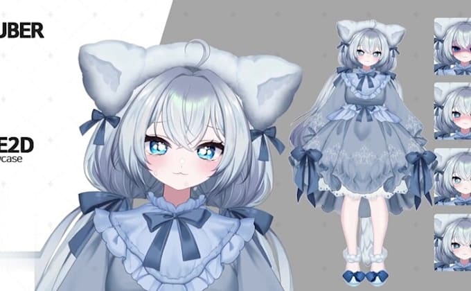 Draw 2d pngtuber design vtuber model anime character live 2d png tuber ...