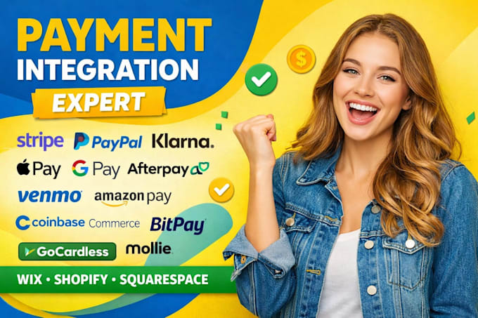 Integrate stripe, paypal, klarna, gocardless, mollie to wix squarespace ...