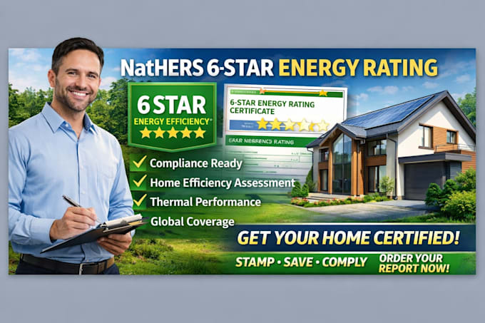 Provide a nather 6 star energy rating certificate for your home in any ...