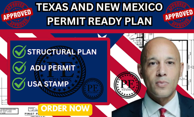 Texas and mexico permit ready plan,adu permit,mep permit,usa stamp by ...