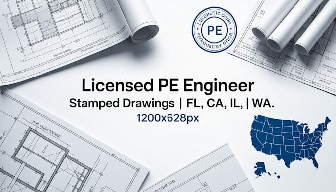 Do us licensed pe engineer and engineering drawings for permit approval ...