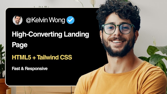 Design a responsive landing page using html and tailwind css by Kcwong6 ...