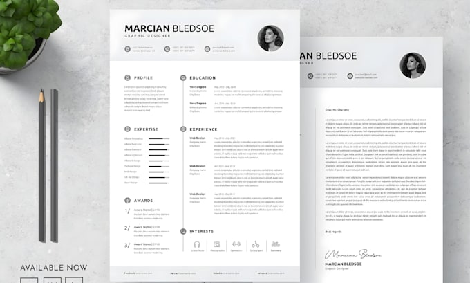 Design ats friendly executive resume, cv for sales tech health etsy ...
