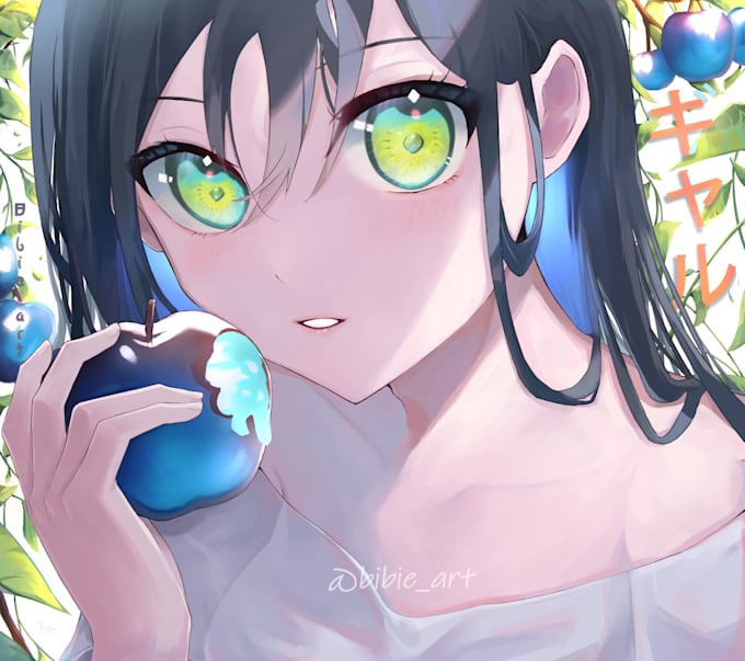 Draw anime art character illustration for your oc pfp fanart by Bibie ...