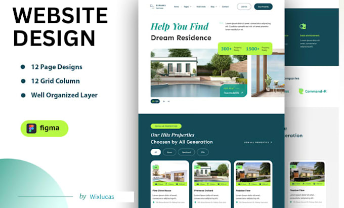 Design figma website, ui ux design or landing page in figma by Wixlucas ...