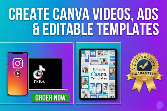 Create canva videos social media ads and editable canva template by ...