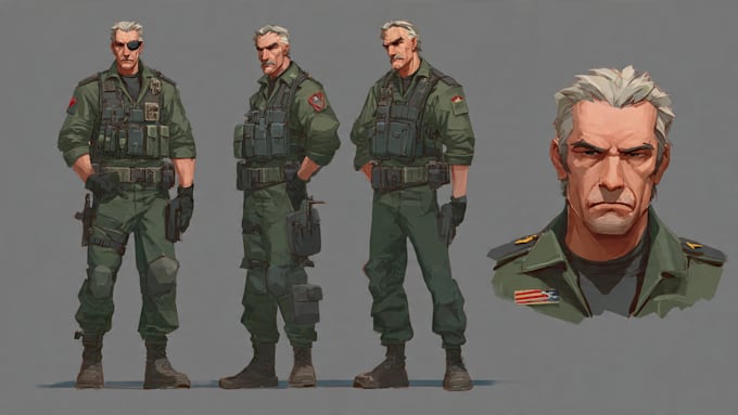 Draw 2d game art military character design by Aikiraorris | Fiverr