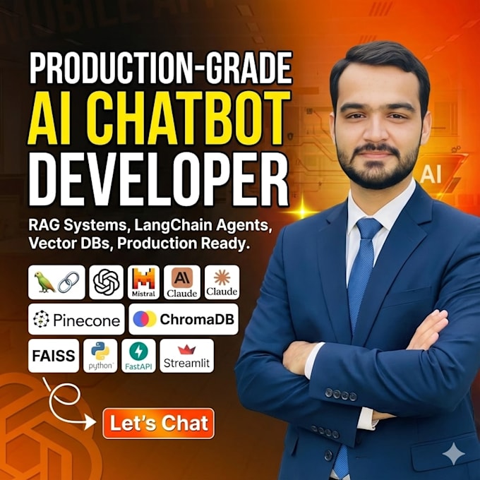 Build production ai chatbot, rag system, llm agents with langchain openai by Tech143 | Fiverr
